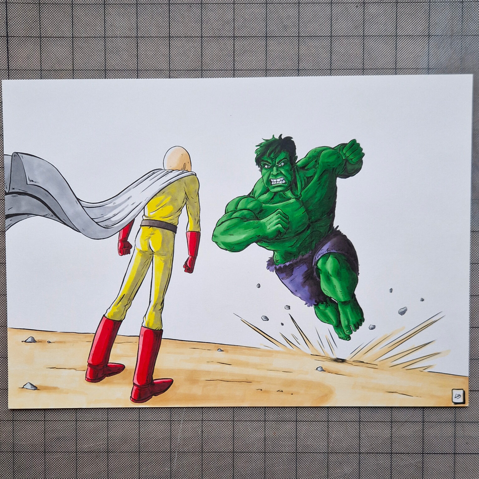 One punch man VS Hulk – Linda Bouderbala | Illustrations