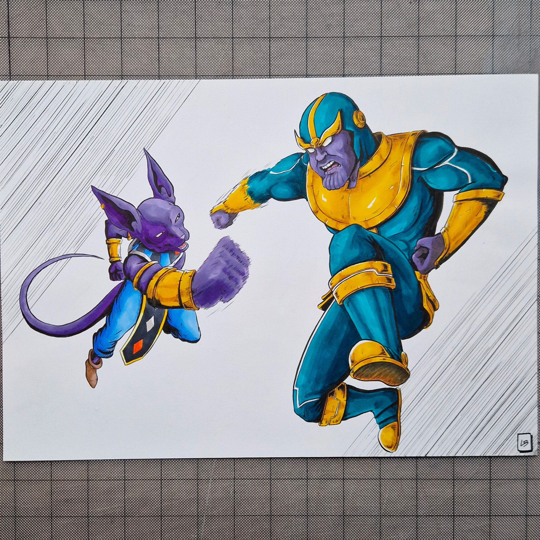 Beerus VS Thanos – Linda Bouderbala | Illustrations